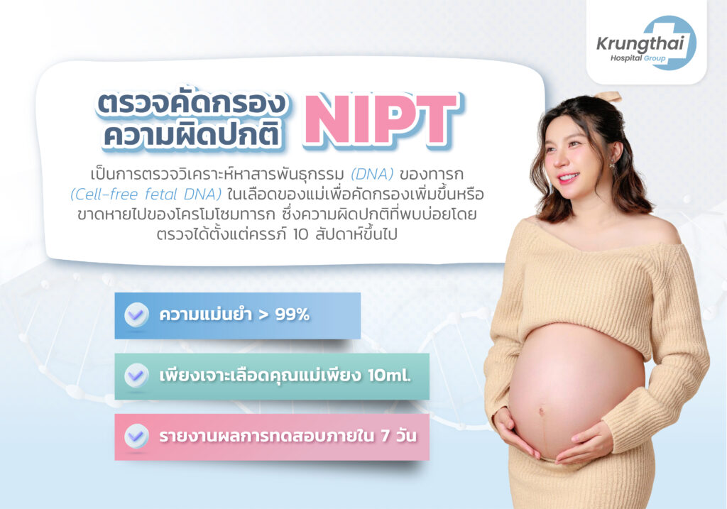 แพ็กเกจตรวจคัดกรองความผิดปกติ NIPT - โรงพยาบาลกรุงไทย